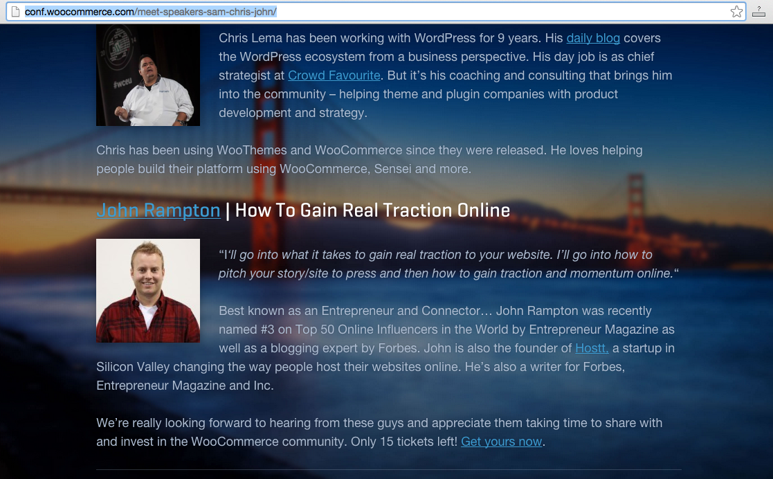 Meet the WooCommerce Speakers: Sam, Chris, John - Meet John Rampton ...
