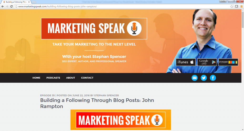 Building a Following Through Blog Posts - Meet John Rampton ...